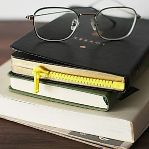 Creative Color Zipper Bookmark Plastic Book Mark Page Folder for School Library Office Home Use Book Reading Gift (Multicolor)