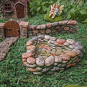TG,LLC Treasure Gurus Miniature Fairy Garden Stone Rock Koi Fish Pond Landscape Ornament Dollhouse Outdoor Decor