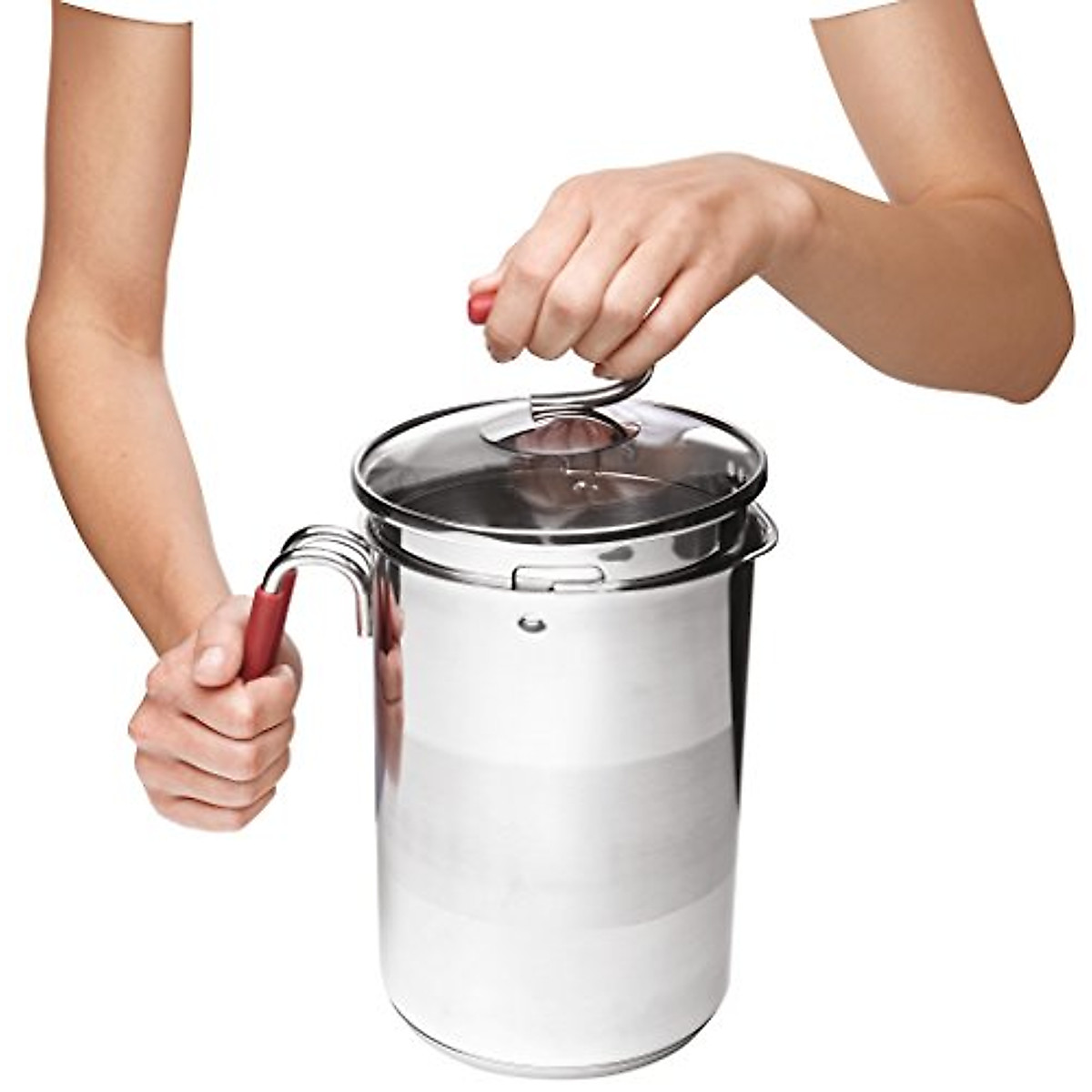 Kuhn Rikon 4th Burner Pot with Glass Lid and Steam basket 12 cup