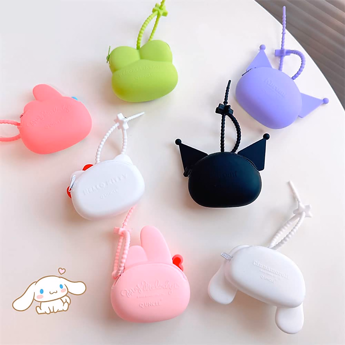 Cute Coin Purse Keychain, Small Coin Purse for Women, Bunny Coin Purse, Bunny Silicone Pouch, Kawaii Coin Purse Pouch, Coin Pouch for Backpack Decoration