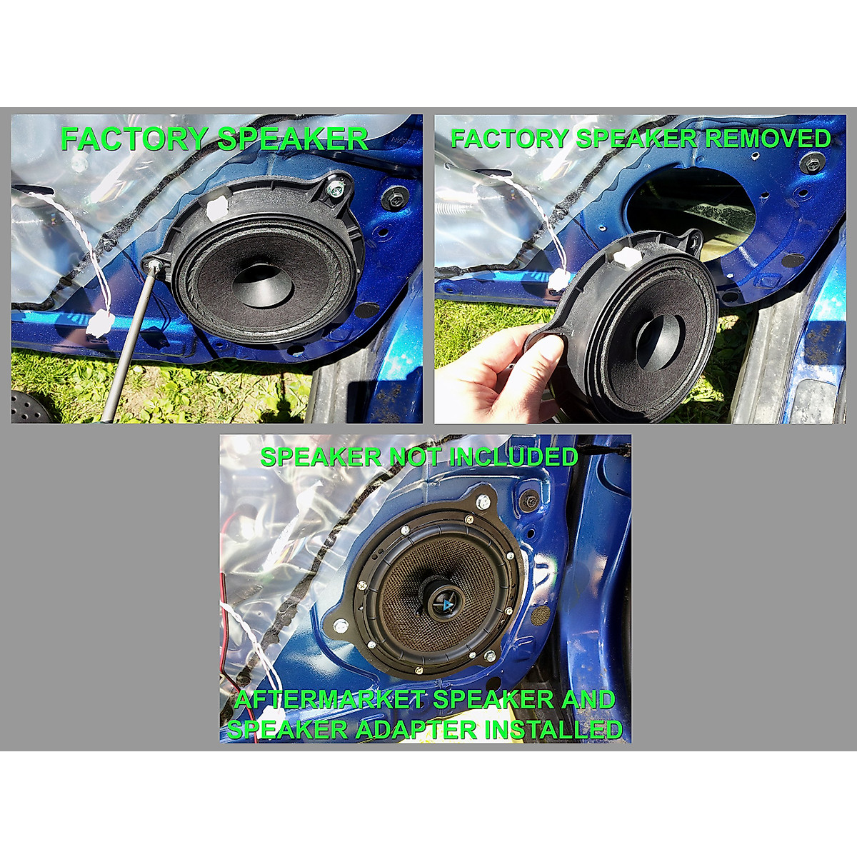 Speaker Adapter Spacer Rings - Exact Fit for Select Infiniti & Fits Nissan Vehicles - SAK050_5525-1 Pair