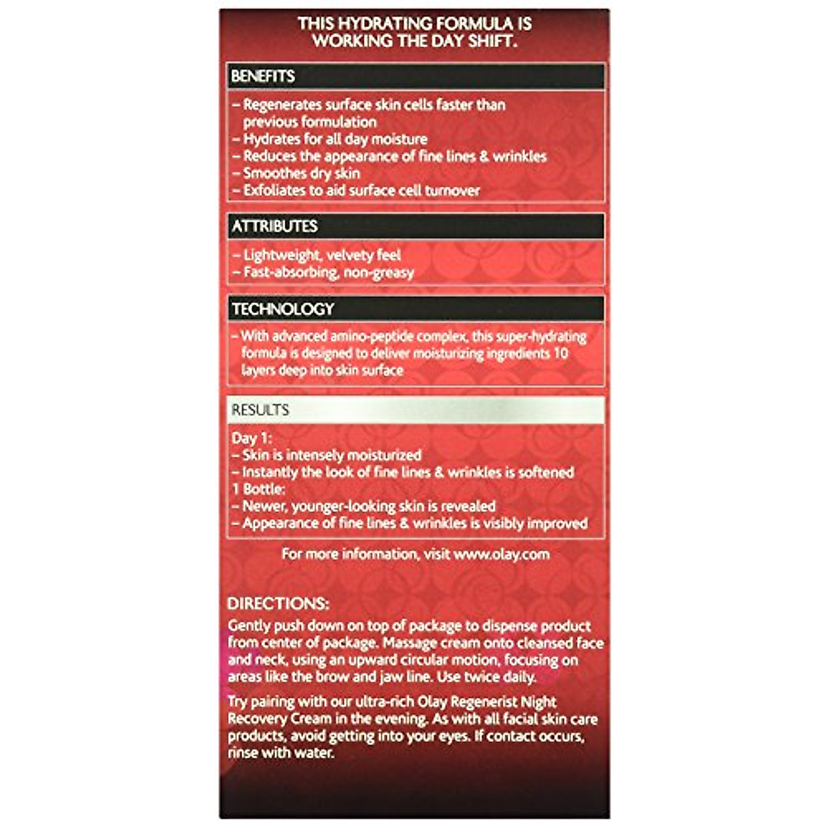 OLAY Regenerist Advanced Anti-Aging Deep Hydration Regenerating Cream 1.70 oz