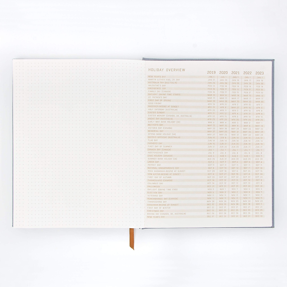 DesignWorks Ink Classic Bookbound Hardcover Journal, 7.5" x 10.25", Dusty Blue - Linear Boxes"Details