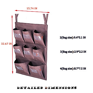 Replacement Janitorial Cart Bag with 8 Brass Grommets,25 Gallon Housekeeping cart Bag High Capacity Waterproof Thickened Commercial Janitorial Cleaning Cart Bag with 6 Brass Grommets (Coffee-8)