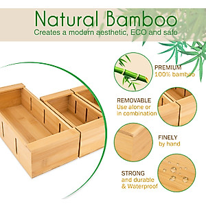 IVONNEY Bag Storage Organizer, Bamboo Food Storage Plastic Bag Organizer Drawer, Sandwich Bag Holder, Snack Gallon Quart Baggie Organizer Fit for Ziploc Hefty Glad Solimo Bags