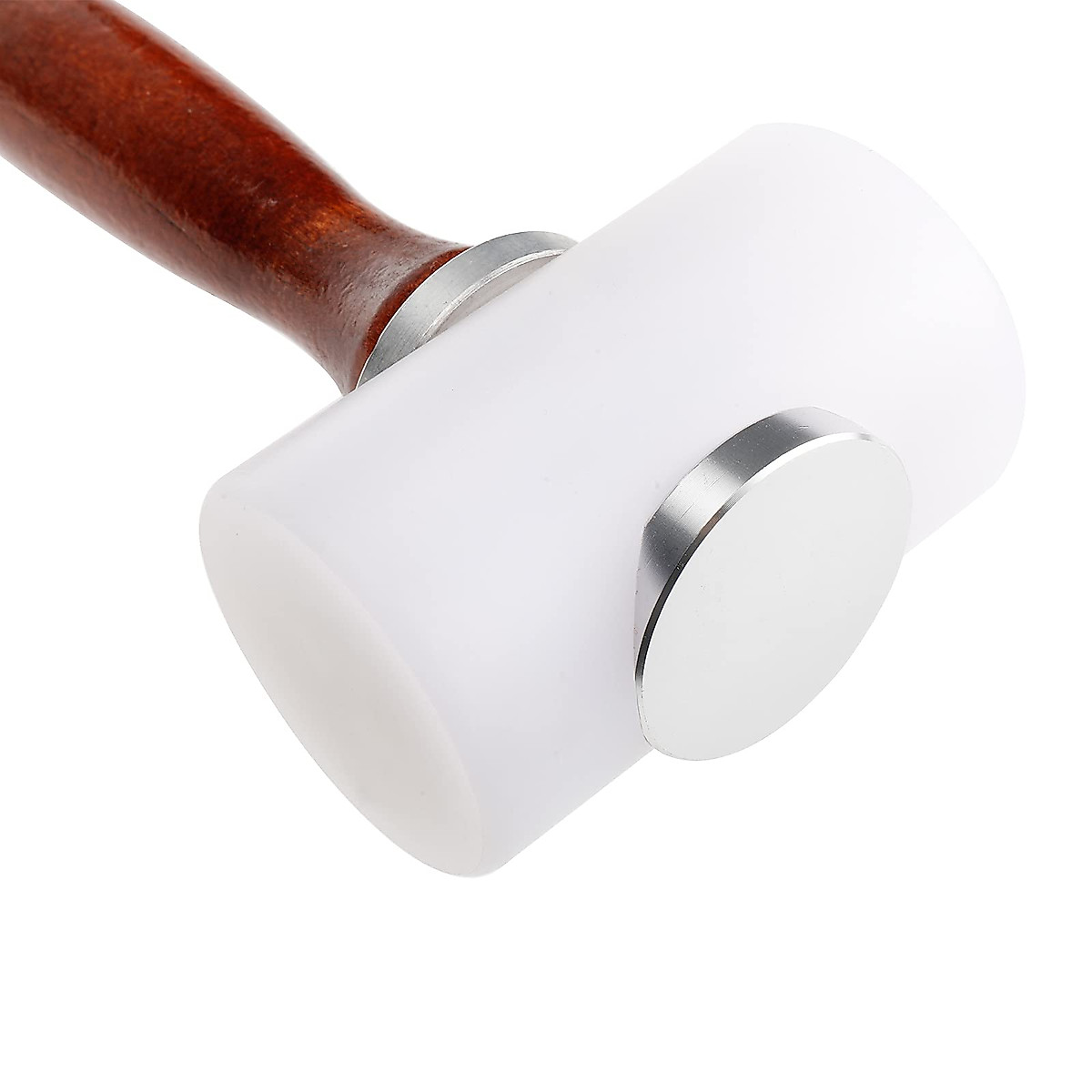 LuckyHigh 2 Type Nylon Hammers Leather Carving Mallets Wood Handle for DIY Stamping Sew Leather Cowhide (2 Pack)