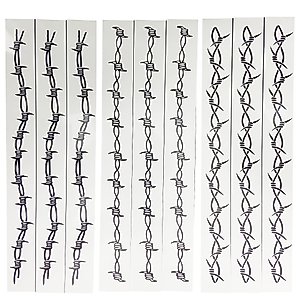 Barbed Wire Temporary Tattoos, 9-Pack Large Barbed Wire Armbands Tattoo Stickers for Men Women, Variety Totem Tattoos