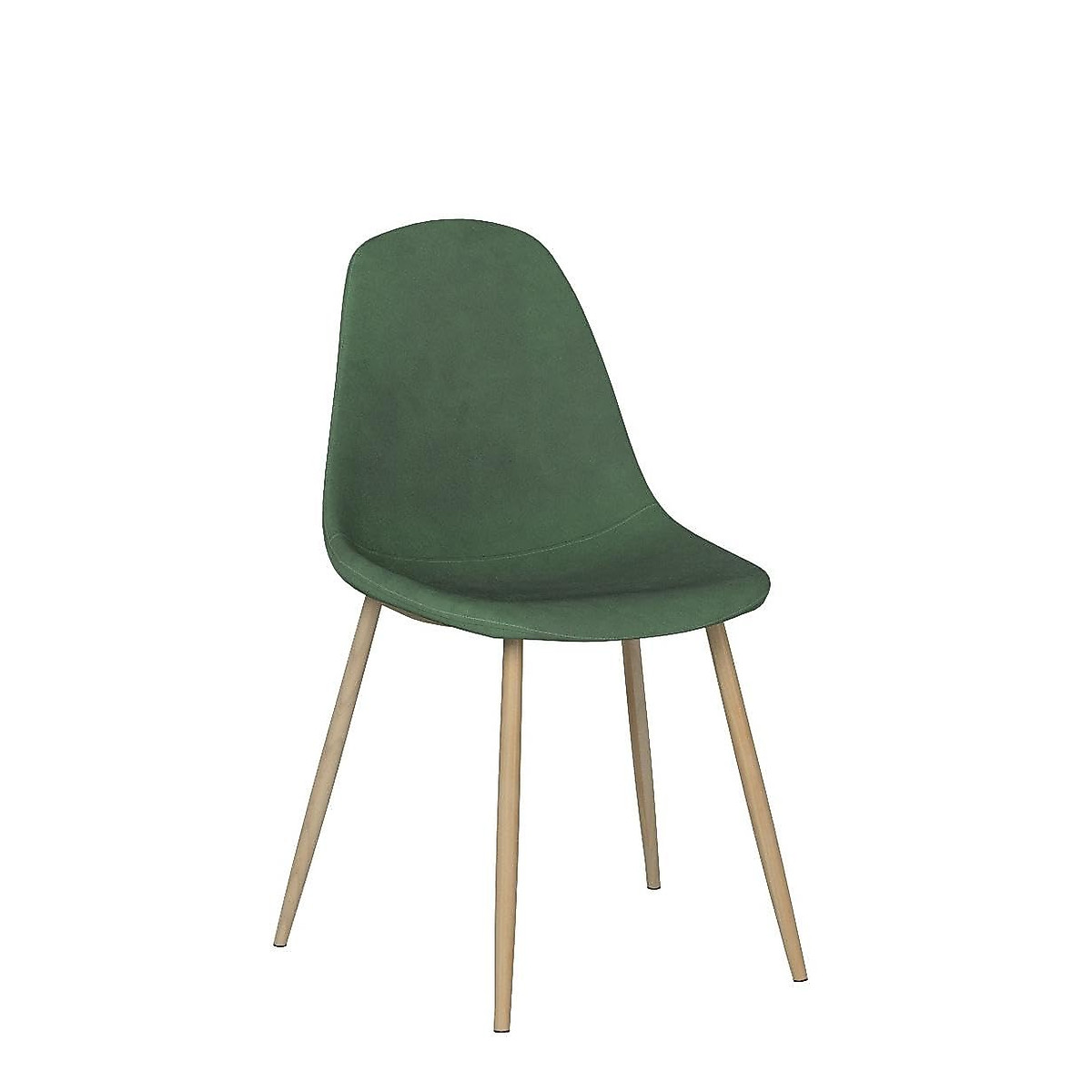 GreenForest Velvet Dining Chairs Set of 4，Dining Kitchen Room Chairs, Mid Century Modern Upholstered Side Chairs with Metal Legs,Dark Green