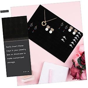 Cabilock 3pcs Jewelry Box ring holder ring earring display pad necklace foam insert jewelry showcase pads foam insert pads drawer ring organizer travel toiletries sponge mosaic travel ring