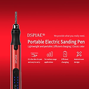 USB Charge Portable Electric Micro Sanding Pen For Hobby Model Craft,Sanding, Polishing, Drilling, Etching, Engraving, DIY Crafts (ES-P sanding pen)