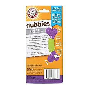 Arm & Hammer Nubbies Dental Toys DuoBone Dental Chew Toy for Dogs Best Dog Chew Toy for The Moderate Chewers Reduces Plaque & Tartar Buildup Without Brushing, Chicken Flavor (Pack of 24)
