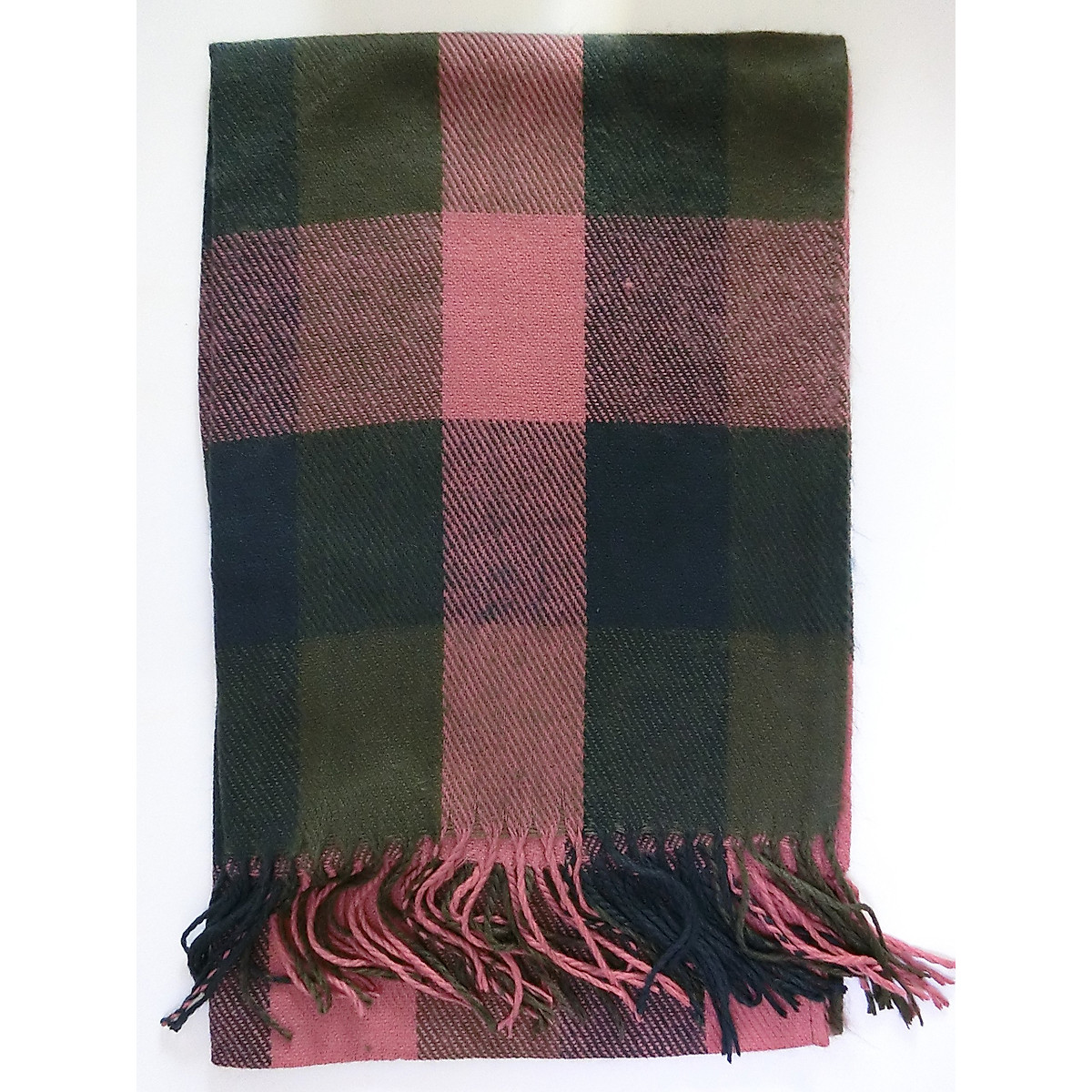 Wander Agio Women's Fashion Long Shawl Big Grid Winter Warm Large Scarf Red Black Green