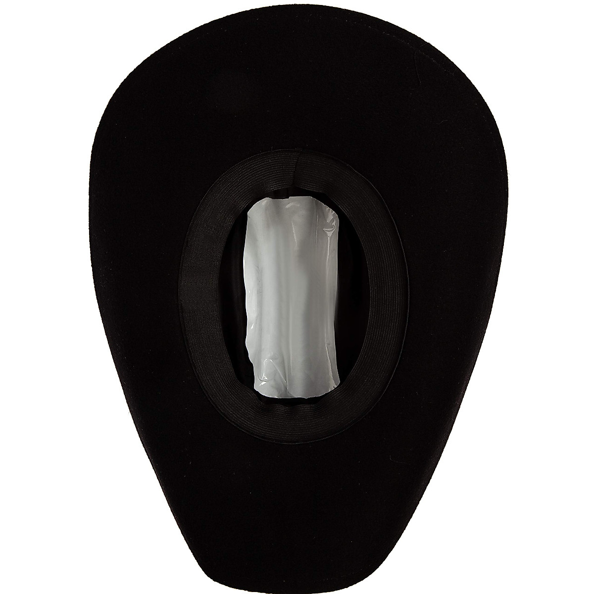 Queue Essentials Western Style Pinch Front Straw Canvas Cowboy Cowgirl Straw Hat (Felt Black, SM)