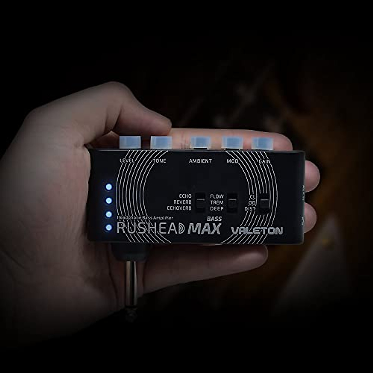 Valeton Rushead Max Bass USB Chargable Portable Pocket Bass Headphone Amp Carry-On Bedroom Plug-In Multi-Effects