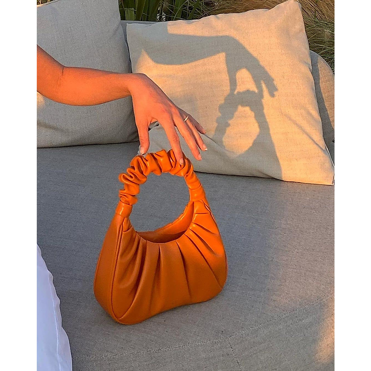 JW PEI Women's Gabbi Ruched Hobo Handbag - Orange