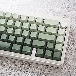 134 Keys Double Shot PBT Keycaps OEM Profile Gradient Green Backlit Keycap Set Fit for 61/64/87/104/108 Cherry Mx Switches Mechanical Keyboard