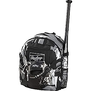 Rawlings | REMIX Baseball & Softball Equipment Bag | T-Ball / Rec / Travel | Backpack - Black