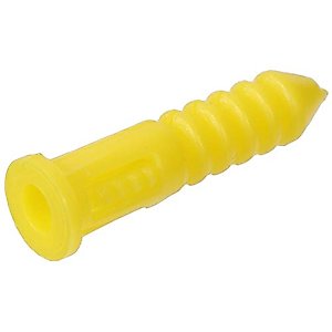 Hillman 370326 Ribbed Plastic Anchor, 4-6-8 X 7/8-Inch, Yellow, 100 count (Pack of 1)