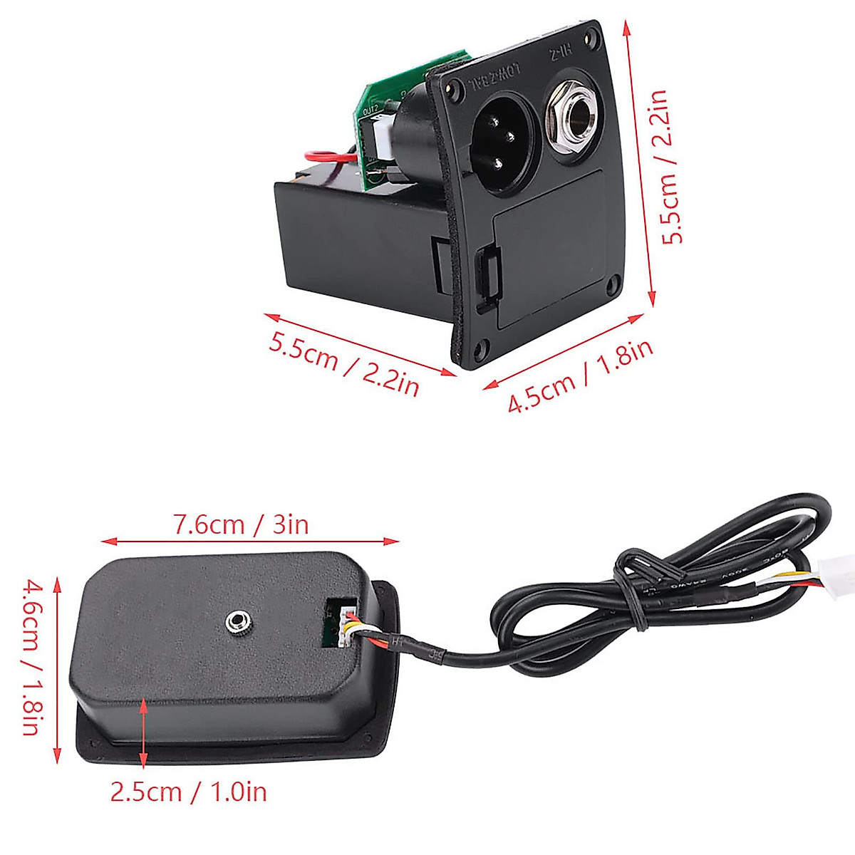 SE-5N 5 Band EQ Equalizer Pickup Tuner for Acoustic Guitar Musical Instrument