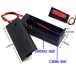 LampVPath (Pack of 5 Single AA Battery Holder with Switch and Cover, 1 AA Battery Holder with Cover and Switch, AA Battery Holder with Leads Wires