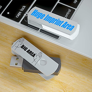 MEINAMI Customized USB Flash Drive Blue Aluminum Swivel Custom Thumb Drive Personalized Memory Stick 32GB 100 Pack