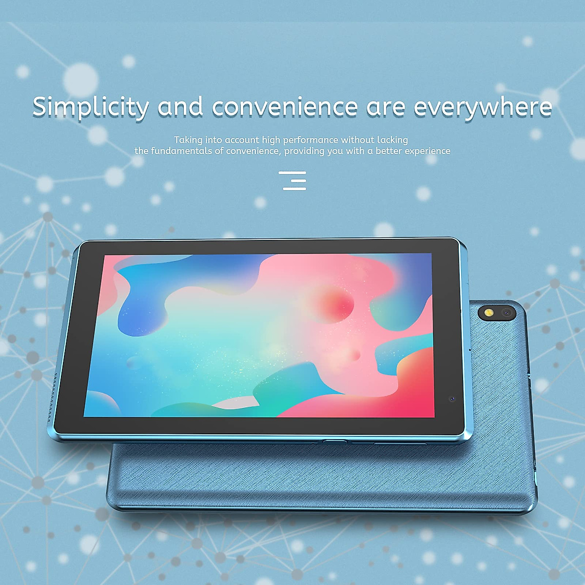 NOVOJOY Tablets 7 inch Tablet, 7” Display, 64 GB ROM, 2GB RAM Quad-Core Processor Android 11 WiFi Tablets Blue.