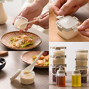RAYNAG 8pcs Mini Condiment Squeeze Bottle Sauce Containers Ketchup Bottles Portable Honey/Oil Dressing Bottles Dipping Container for Lunch Box Picnic Trave, PP, 1Oz