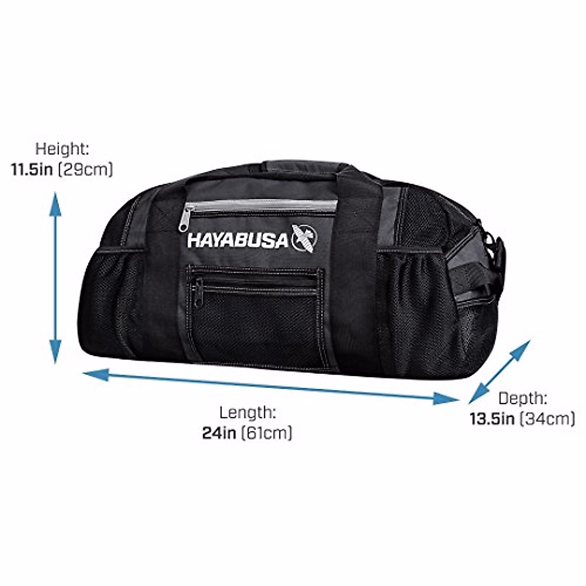 Hayabusa Ryoko Mesh Gear Bag - Black/Grey, 70L