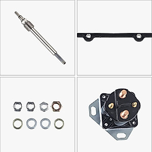 WMPHE Compatible with 2 Valve Cover Gaskets + Inner Injector Glow Plug Harness with Relay + 8 Glow Plugs Ford F250 F350 E250 E350 Diesel Powerstroke 7.3L 1999 2000 2001 2002 2003, OEM F81Z-6584-AA