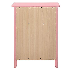 Glory Furniture 1 Drawer /1 Door Nightstand, Pink