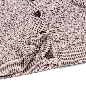 Simplee kids Baby Sweater Cable-Knitted White Baby Unisex Cardigan for Autumn Fall 18-24 Months