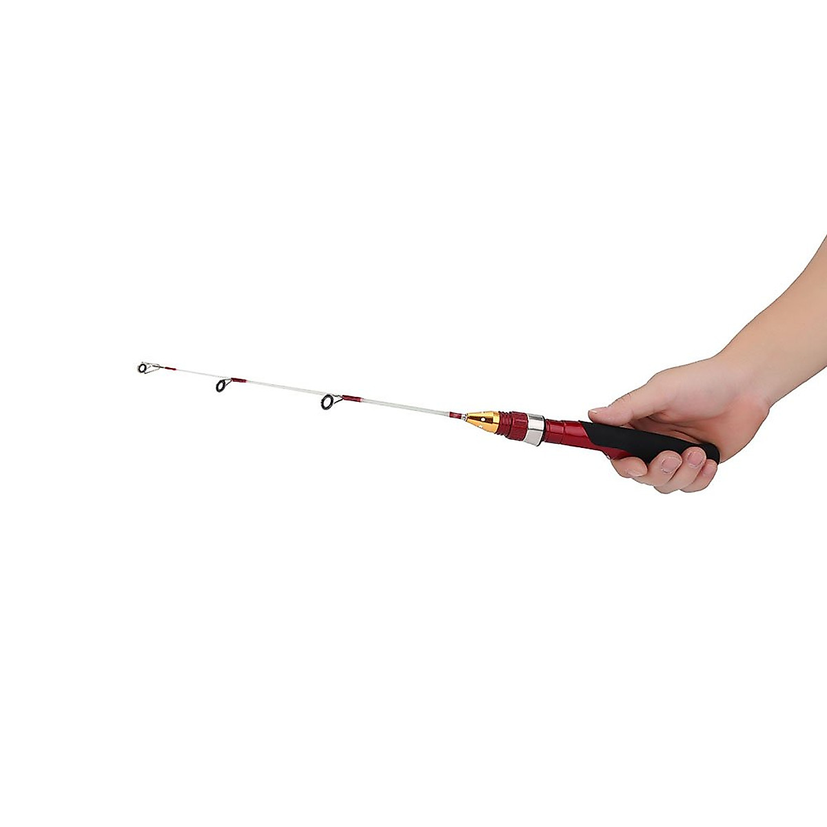 VGEBY Ice Fishing Rod, 20'' Mini Portable Spinning Rods for Sea Boat Fishing Fish Rod and Its Accessories and Supplies