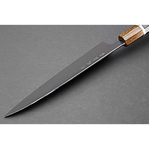Yoshihiro TM-Hayate ZDP189 Super High Carbon Stainless Steel Gyuto Knife Octagonal Ebony Wood Handle with Sterling Silver Ring (10.5'' (270mm))