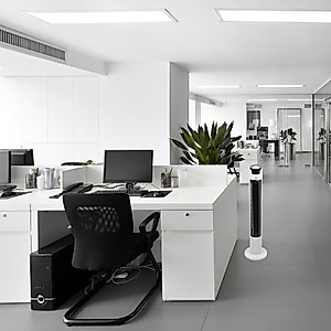 Genesis Powerful 43 Inch Oscillating Tower Fan with Max Air Quiet Technology and Remote, White (G5TOWERFAN)