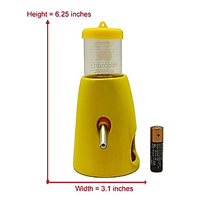 Alfie Pet - 2-in-1 Water Bottle with Hut for Small Pets Like Dwarf Hamster and Mouse - Color: Yellow