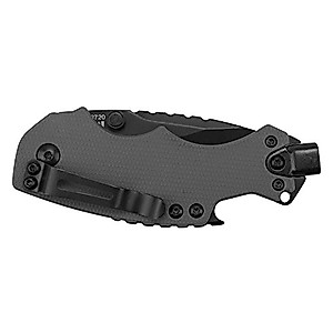 Kershaw Shuffle DIY Compact Multifunction Pocket Knife (8720), 2.4 Inch 8Cr13MoV Steel Blade with Black Oxide Coating, Every Day Utility Knife with Carbon Strength and High Tech Function, 3.5 oz.,Gray