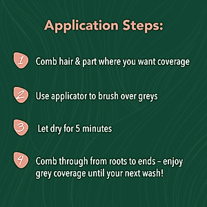 Herbatint Temporary Hair Touch-Up - Instantly Mask Grey Roots Between Coloring with Easy To Apply Precision Brush Kit - Natural-Looking Concealer For Light Chestnut Hair - Vegan - .33 oz