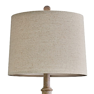 OYEARS 27.5” 3-Way Dimmable Touch Control Dual USB Table Lamp Set of 2 Modern Retro Farmhouse Vintage Lamps Resin Bedside Lamp for Living Room Bedroom Home Office(2 Bulbs Included)