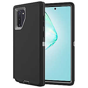 Guirble for Samsung Galaxy Note 10 Plus Case,Shockproof Dropproof Galaxy Note 10 Plus Case,Heavy Duty Protective for Samsung Note 10 Plus Case 6.8 Inch(Black/Gray)