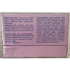 Pearl Eye Cream - Moisturizing Treatment for Dark Circles - Hydrolyzed Pearl, Jellyfish Extract, Caffeine - Puffiness, Under Eye Bags & Fine Lines Remover - Anti-Aging & Anti-Wrinkle - LaMarine 0.5oz