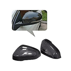 Car Carbon Fiber Side Rear View Mirror Cover Trim Compatible with Volvo S60 S60L S80L V40 V60 2014-2019