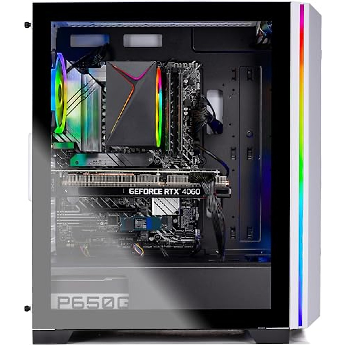 Skytech Chronos Gaming PC Desktop – Intel Core i5 12400F 2.5 GHz, NVIDIA RTX 4060, 1TB NVME SSD, 16GB DDR4 RAM 3200, 650W Gold PSU, 11AC Wi-Fi, Windows 11 Home 64-bit