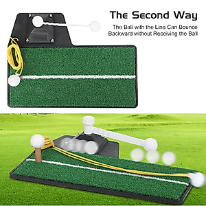 JIUYIBC Golf Swing Trainer, 3-in-1 Golf Swing Training Aid for Indoor and Outdoor, Portable Golf Swing Practice Mat, Golf simulators for Home,Practice Equipment, True Impact