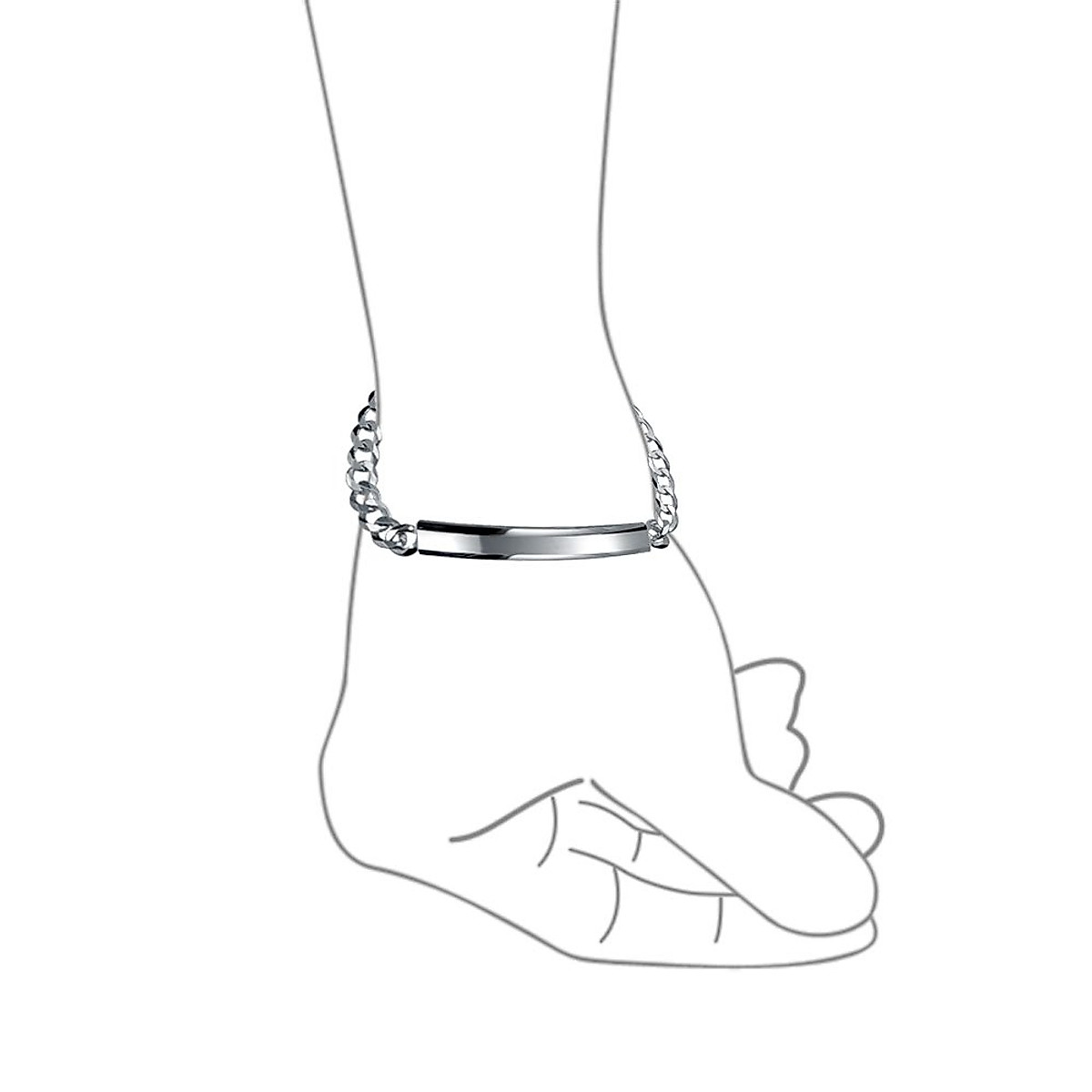 Bling Jewelry Personalize Bar Name Plated identification ID Bracelet For Men 5 MM Diamond Cut Miami Cuban Curb Link Chain Link 180 Gauge .925 Sterling Silver 9 Inch Custom Engrave