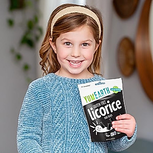 YumEarth Organic Gluten Free Black Licorice Snack Packs - Allergy Friendly, Gluten Free, Non-GMO, Vegan, No Artificial Flavors or Dyes - 5 Ounce (Pack of 6)
