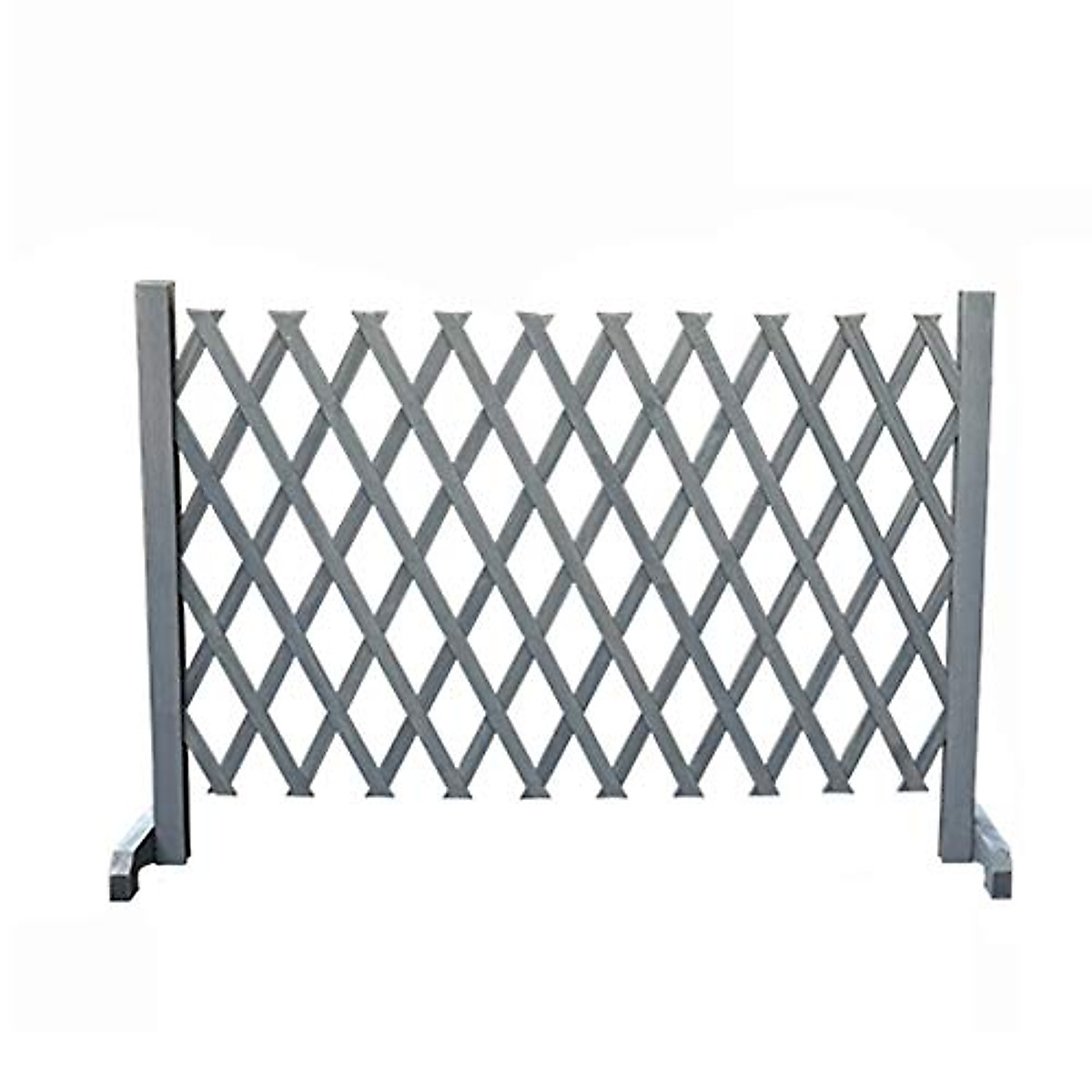 LIXIONG Garden Fence Screen Patio Expanding Fence Solid Wood Plant Palisades Privacy Screen Restaurants Isolation Animal Barrier，5 Size (Color : Gray, Size : 280x160cm)