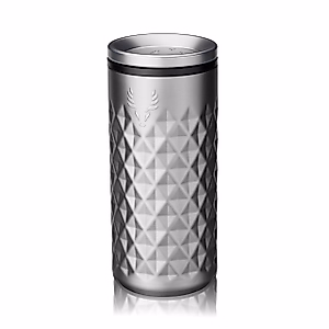 Viski Paragon Insulated Cocktail Tumbler, Insulated Highball Glasses Stainless Steel Highball Glasses with Ceramic Coating 16oz Set of 1