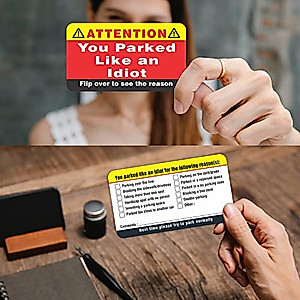 PARTH iMPEX You Parked Like an Idiot Business Cards (Pack of 100) Bad Parking Cards 3.5"x2" Multi Reasons Violation Stocking Stuffers for Adults
