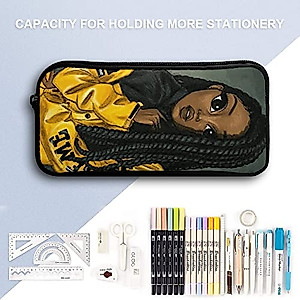 FDASLJ African American Black Girl Backpack 3 in 1 Book Bag Daypack with Lunch Bag/Box Pencil Case
