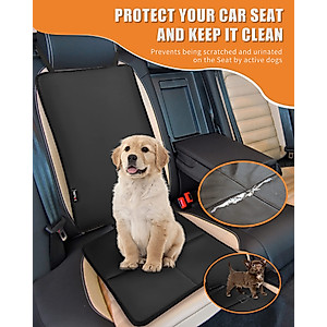 YaKuss Car Backseat Organizer,Kick Mats Back Seat Protector with Touch Screen Tablet Holder,9 Storage Pockets, Waterproof Car Back Seat Organizer for Kids, Car Travel Accessories (1.0 Black, 1PC)